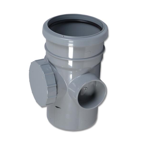 FloPlast Grey access pipe socket / spigot | FasciaExpert.co.uk