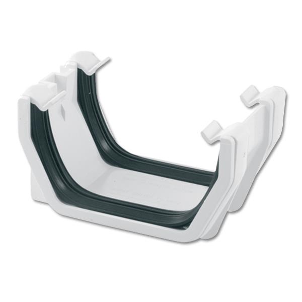 FloPlast White Square Gutter Union Bracket | FasciaExpert.co.uk