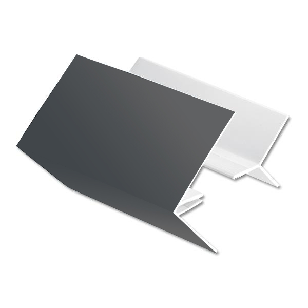 Plain Grey 2-Part Corner Cladding (Smooth)