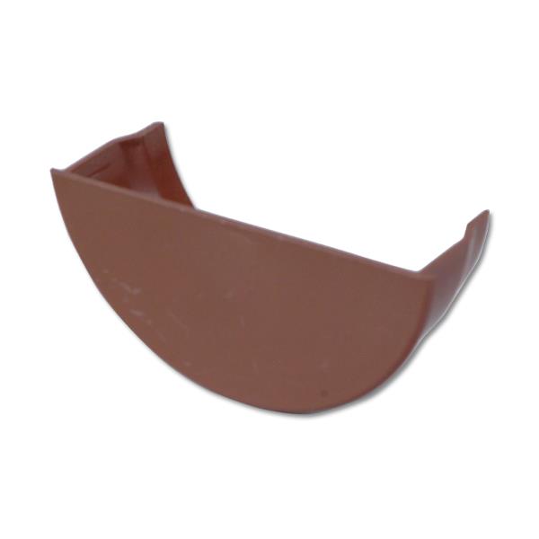 FloPlast Brown Half Round Gutter Stop End | FasciaExpert.co.uk