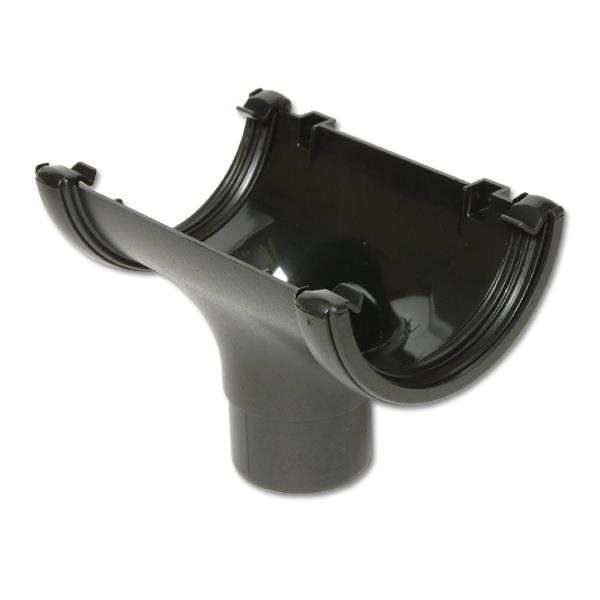 FloPlast Cast Iron Style Half Round Gutter Outlets| FasciaExpert.co.uk