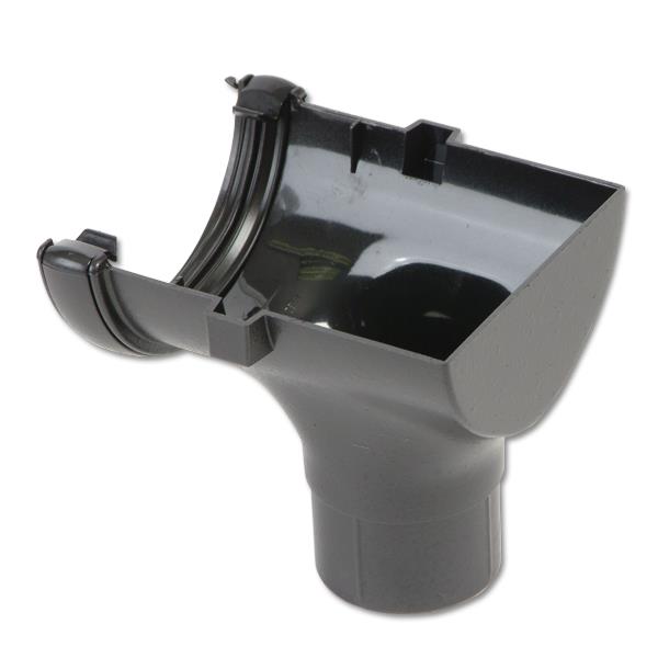 FloPlast Cast Iron Style Half Round Gutter Outlets| FasciaExpert.co.uk