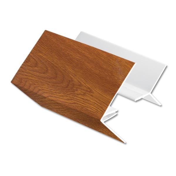 Light Oak uPVC External Corner Cladding Trim | FasciaExpert.co.uk