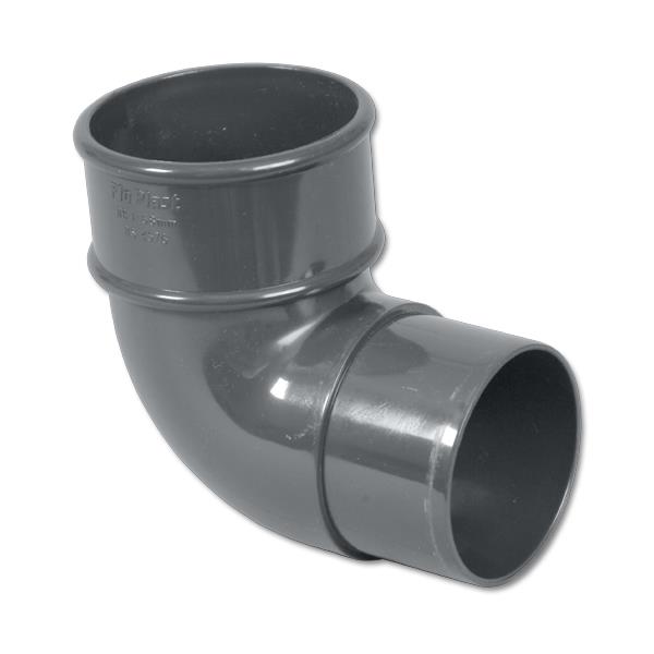 FloPlast Grey Round Downpipe Off Set Bend | FasciaExpert.co.uk